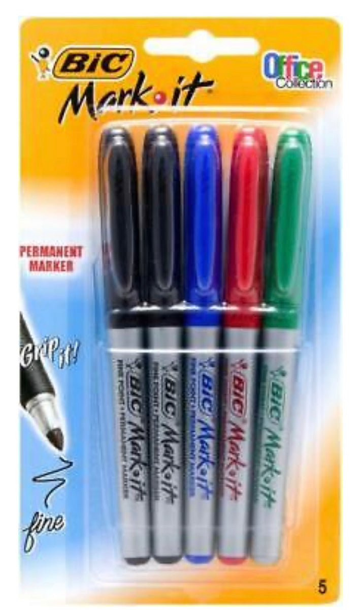 BIC permanent markers 5 pack – A to Z Educational Resources