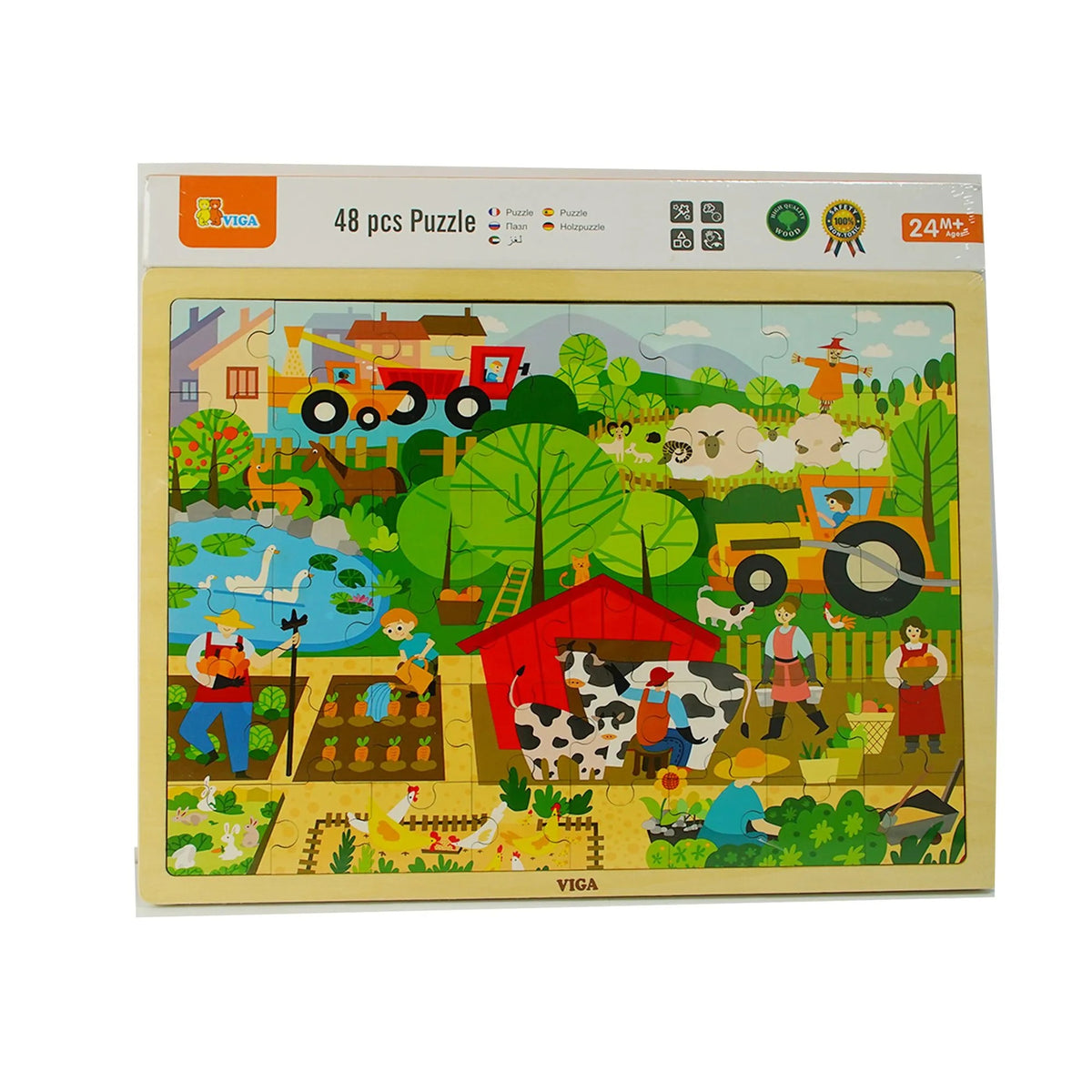 Wooden Farm Puzzle – 48 Pieces – A to Z Educational Resources