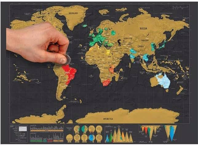 Scratch Off World Map Poster – A to Z Educational Resources