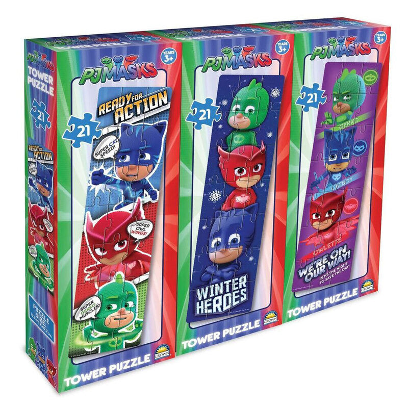 PJ Masks Tower Jigsaw Puzzle 3 pack – A to Z Educational Resources