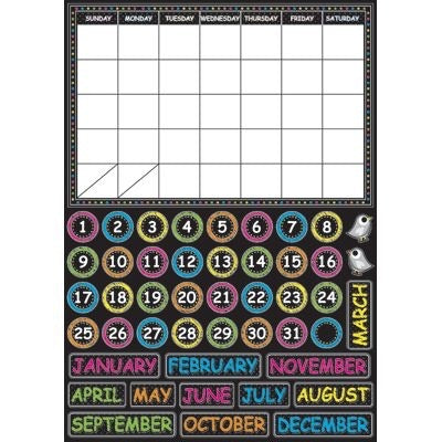 Scribble chalk calendar magnetic mini bulletin board – A to Z ...